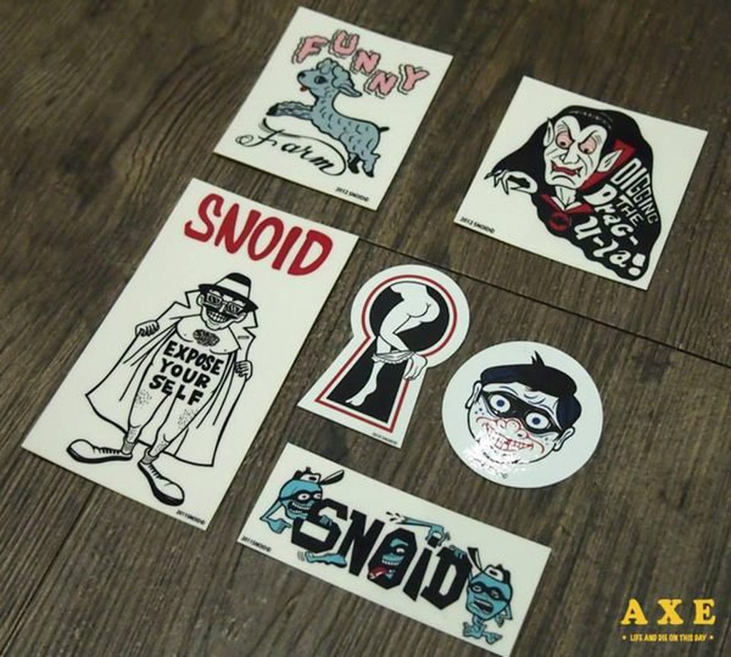 【AXE】SNOID - STICKER PACKAGE 貼紙組 [6pcs] 街頭 刺青 SOCAL 重機 滑板 | 蝦皮購物
