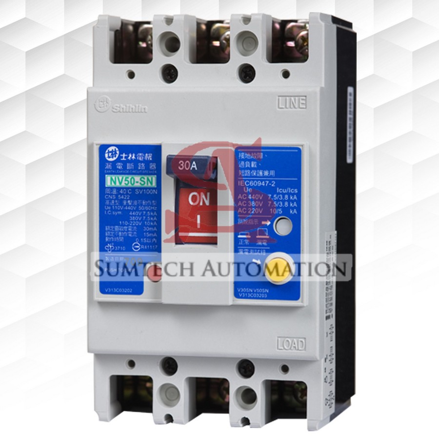 士林電機 NV50-SN 3P 高速型 30mA 固定 漏電斷路器 | 蝦皮購物