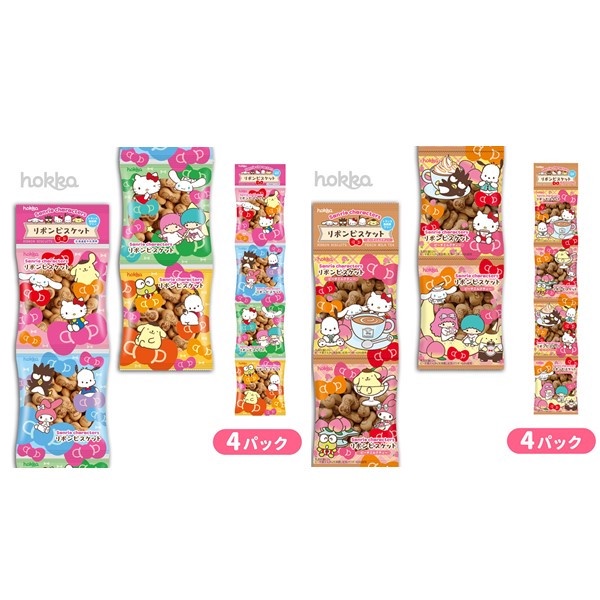 +爆買日本+ 北陸製菓 kitty 蝴蝶結造型/蜜桃奶茶 四連餅 HOKKA 日本進口 三麗鷗 造型餅乾 拜拜 布丁狗 | 蝦皮購物