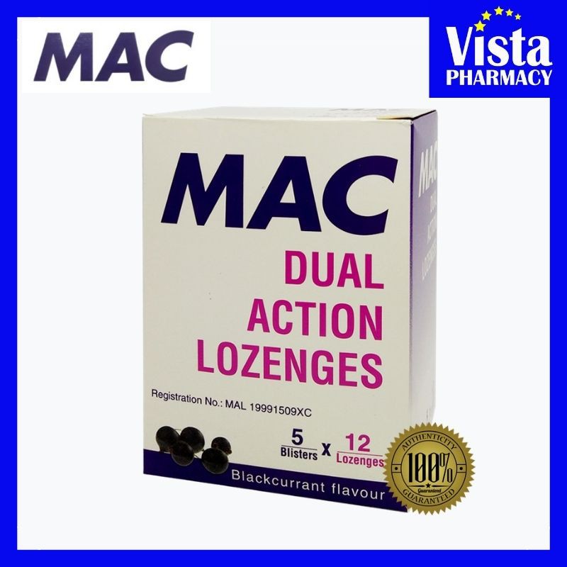 Mac Dual Action Lozenges (5 x 12Lozenges) | 蝦皮購物
