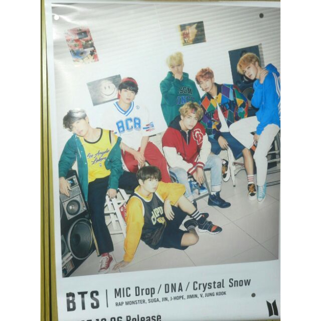 出清含運100元防彈少年團 MIC Drop DNA Crystal Snow官方海報 | 蝦皮購物