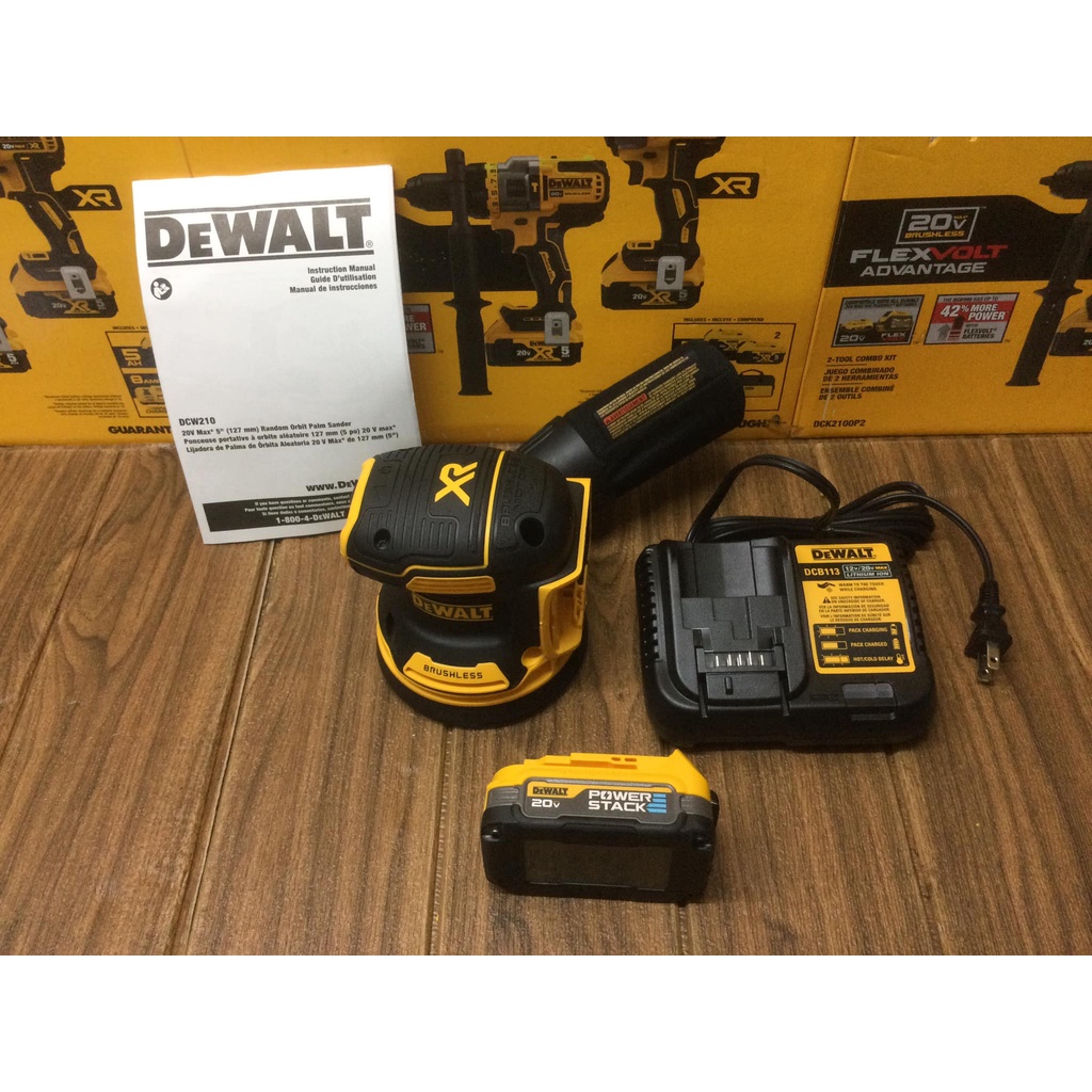 含稅得偉原廠 DeWALT DCW210 20V無刷可調速砂紙機/研磨機組合 | 蝦皮購物