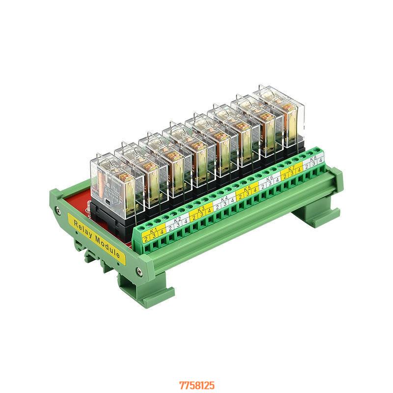 【鴻運五金】g2r 1 E繼電器模組模塊控制板dc12v 24v歐姆龍8路plc通用型轉接板 蝦皮購物