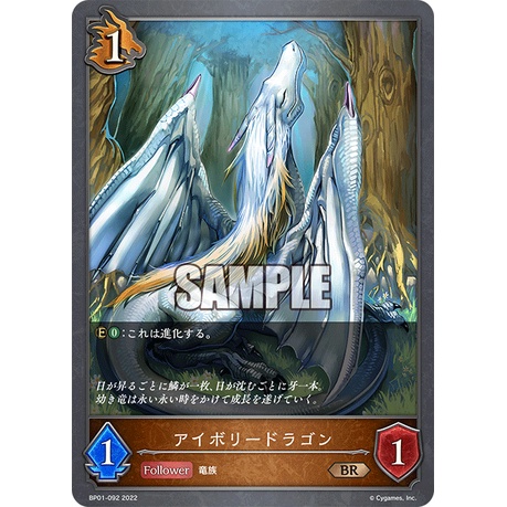 【波加曼小舖】闇影詩章 shadowverse evolve BP01-092 BR アイボリードラゴン | 蝦皮購物