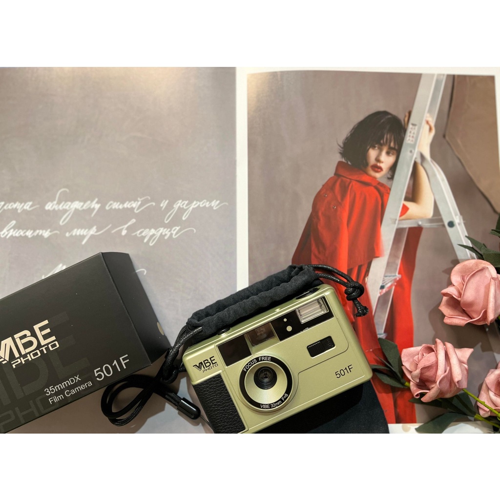 現貨 德國 VIBE 501F【附電池】底片相機 復古相機 膠卷相機 135軟片 閃光燈 重複使用 | 蝦皮購物