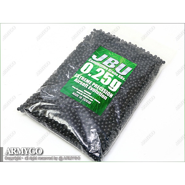 【ARMYGO】JBU 原廠精密研磨BB彈 (0.25g)(黑色) | 蝦皮購物