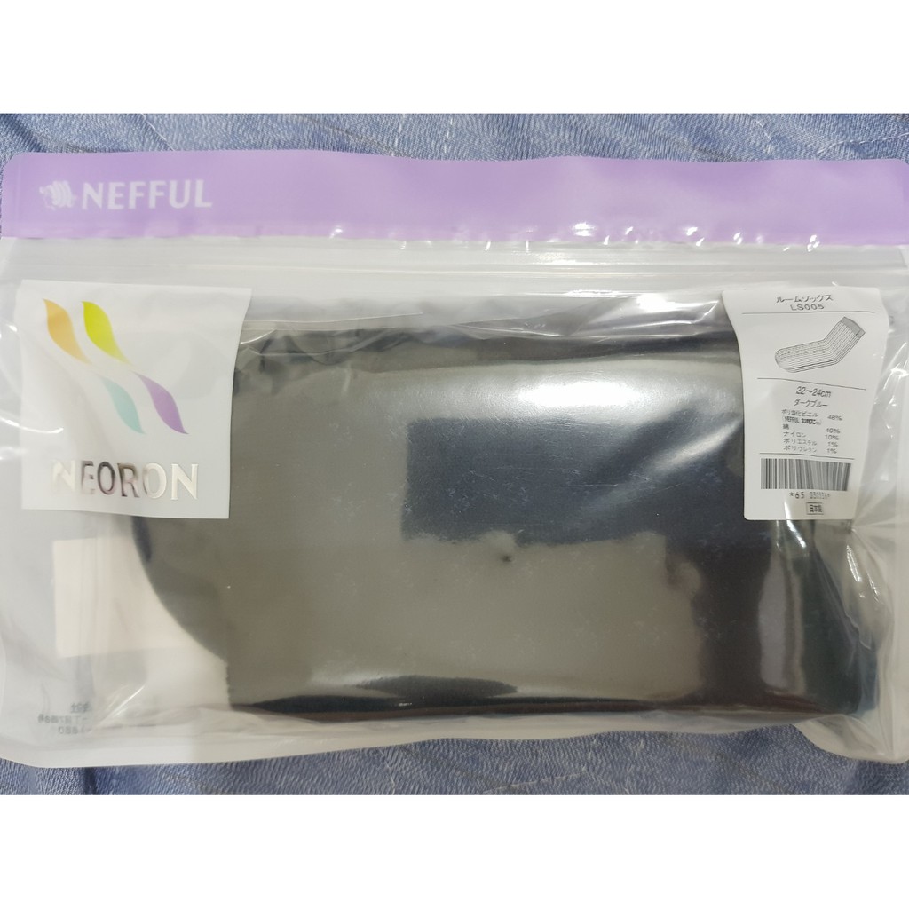 《哈屁喵代售》台灣妮芙露Nefful~LS005~居家襪22-24CM~深藍~全新 | 蝦皮購物