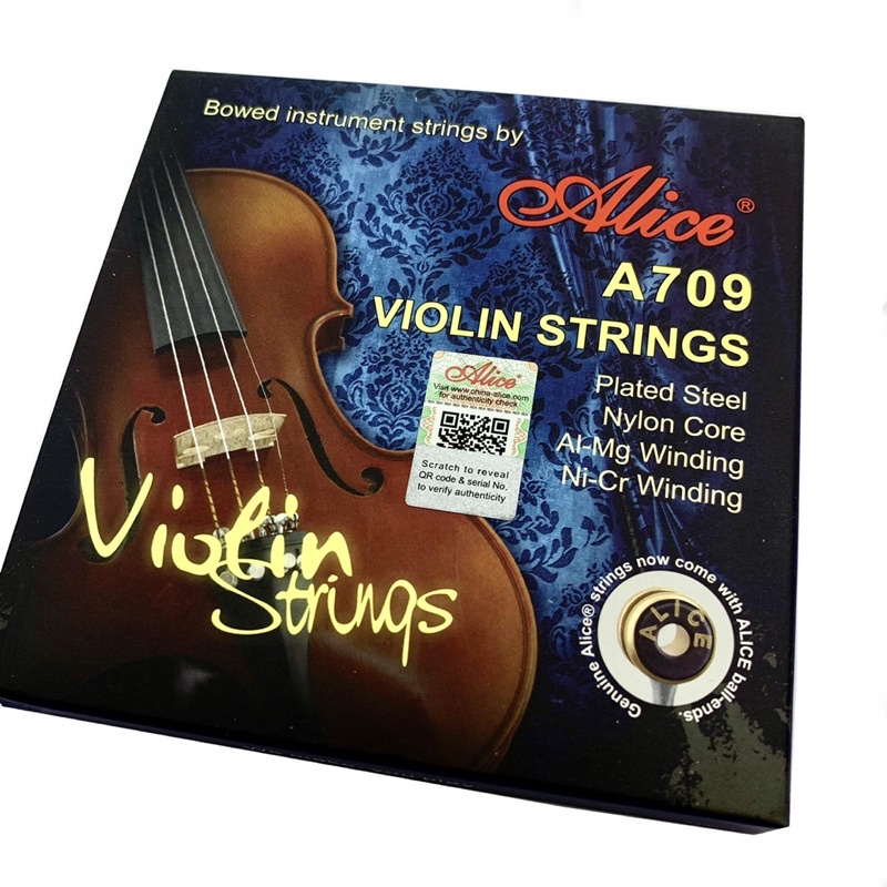 【筌曜樂器】全新 Alice A709 小提琴弦 小提琴弦套弦 琴弦 尼龍弦套弦 提琴弦 加送1條E弦 | 蝦皮購物