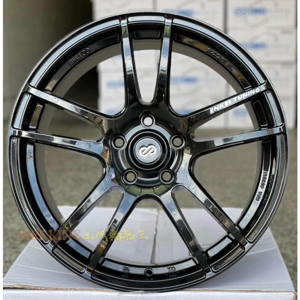 土城輪胎王 新款色 ENKEI SC24 18吋鋁圈 平光古銅 亮黑 5/114.3 五爪開叉 閃卡鉗 | 蝦皮購物