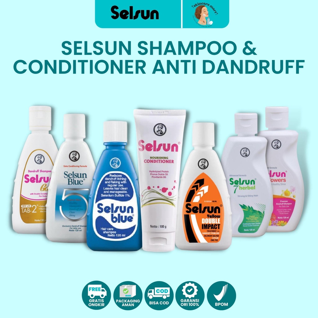FS105 SELSUN Shampoo & Conditioner Anti Ketombe Anti Dandru | 蝦皮購物