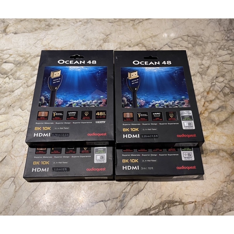 Audioquest ocean 48 hdmi 2.1 0.75m 1.5m 3m 4K 8K hdmi線 pearl | 蝦皮購物