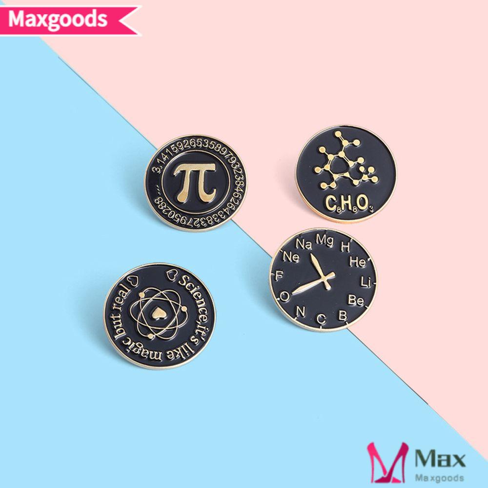 Maxg 字母胸針藝術化學公式外露扣領配件鬧鐘珠寶徽章 | 蝦皮購物