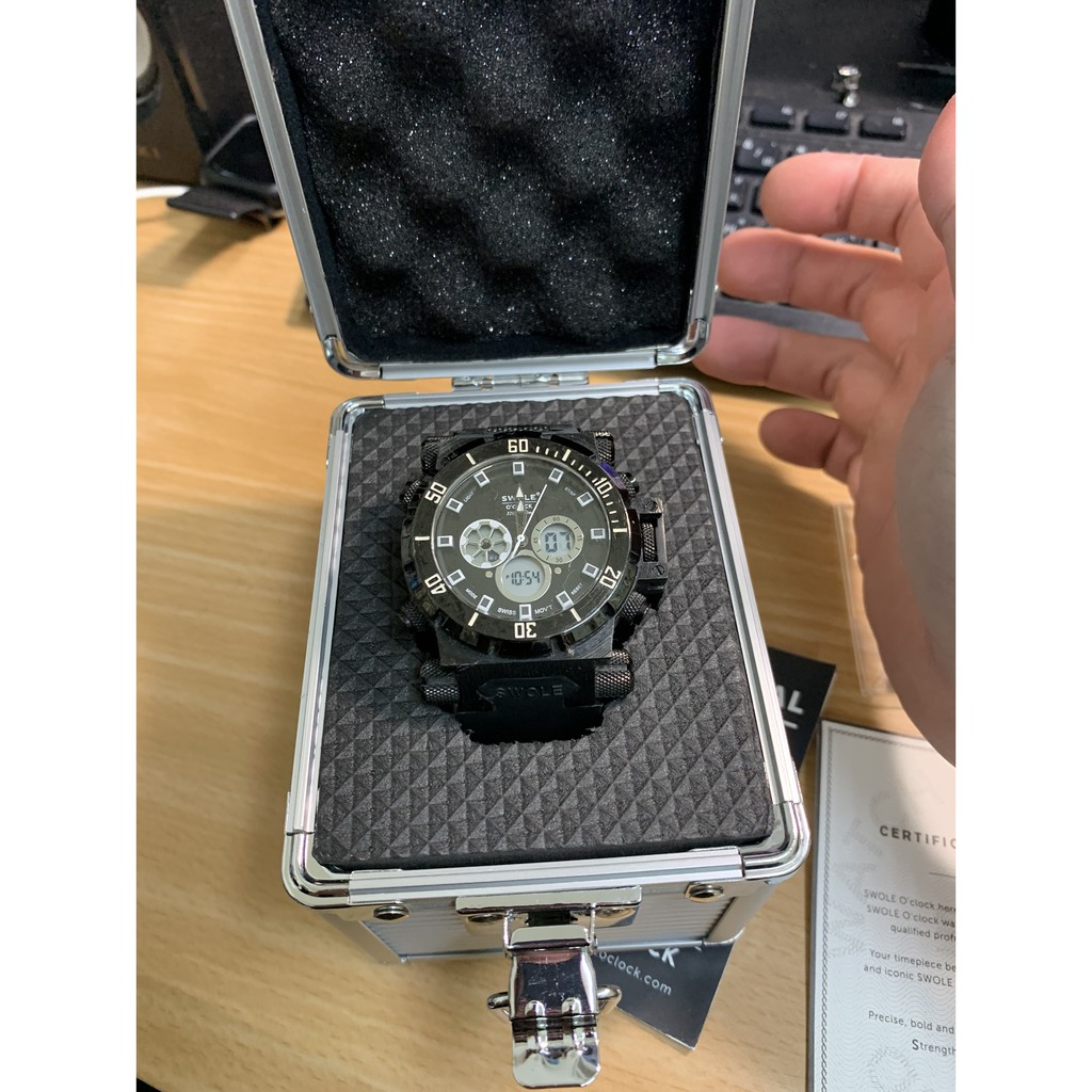 Swole Oclock CRONOS V4黑色 粉銀 44mm 健身適合 外國購入 買一送一 | 蝦皮購物