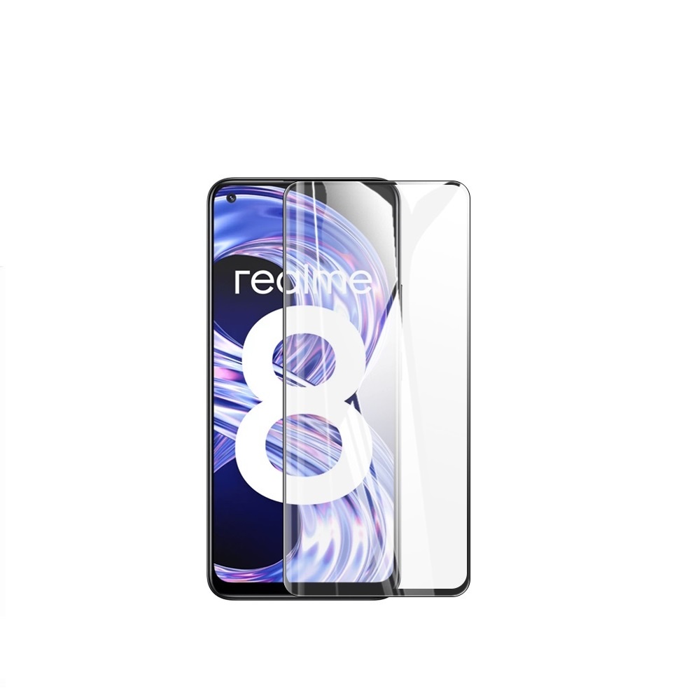 【滿膠2.5D】Realme 8 5G 6.5吋 RMX3241 亮面 滿版 全膠 鋼化玻璃 9H | 蝦皮購物