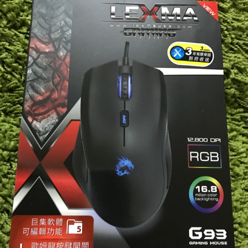 【現貨】LEXMA 雷馬 G93 歐姆龍 RGB 電競滑鼠 | 蝦皮購物