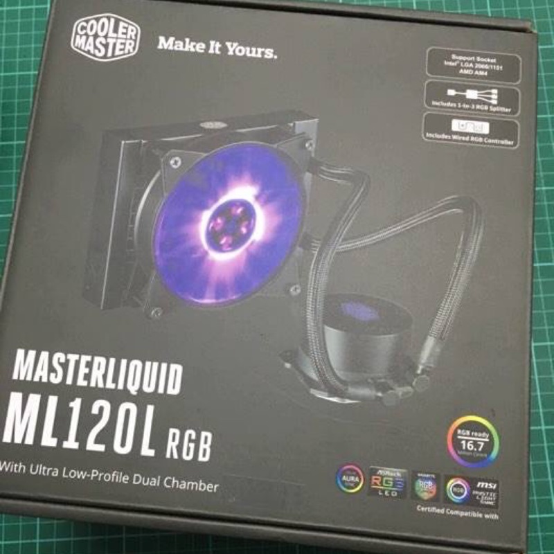 自售 二手 盒裝完整 coolerMaster酷碼 MasterLiquid ML120 RGB 水冷散熱器 價含運 | 蝦皮購物