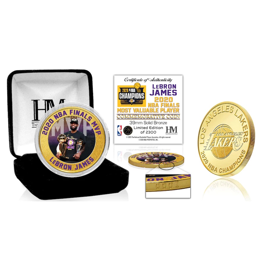 LeBron James 全球限量5000枚湖人隊雙面金幣立牌 | 蝦皮購物