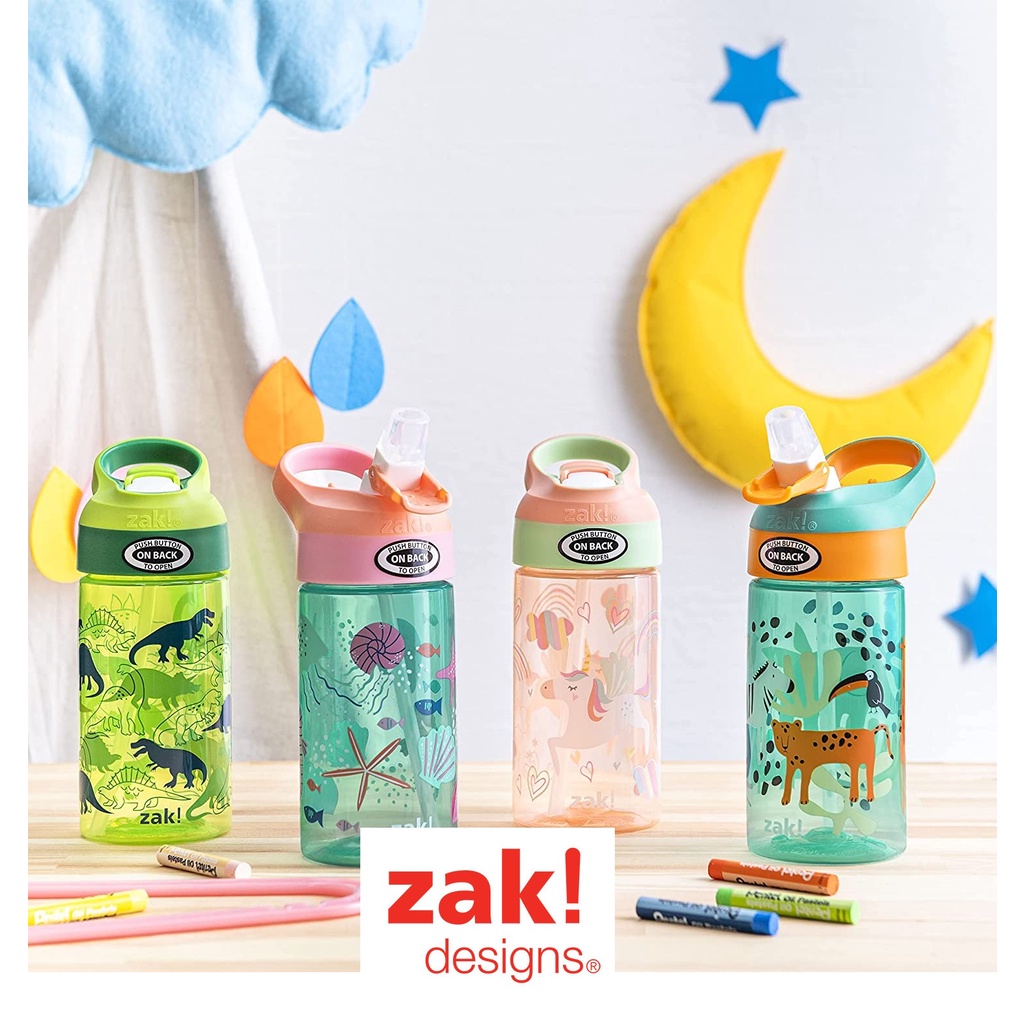 *啵比小舖*美國 Zak Riverside兒童塑膠防漏吸管冷水瓶 16oz(453ml)不含 BPA | 蝦皮購物
