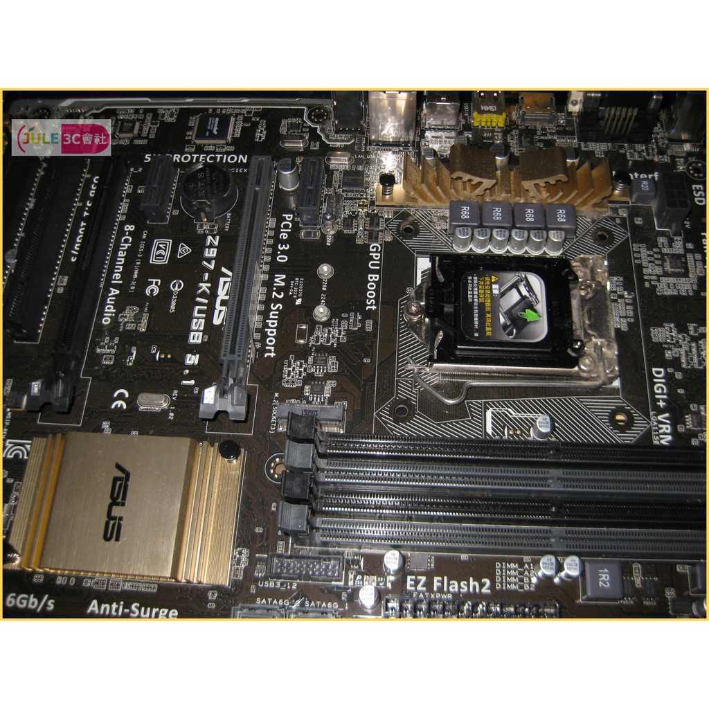 JULE 3C會社-華碩ASUS Z97-K/USB3.1 Z97/DDR3/5X保護/M2/良品/1150 主機板 | 蝦皮購物