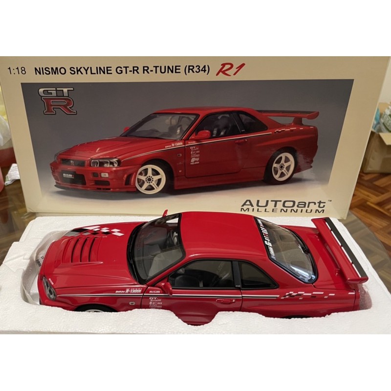 ( R1 性能版 ) Autoart NISMO SKYLINE GT-R R-TUNE ( R34 ) 非 R35 | 蝦皮購物