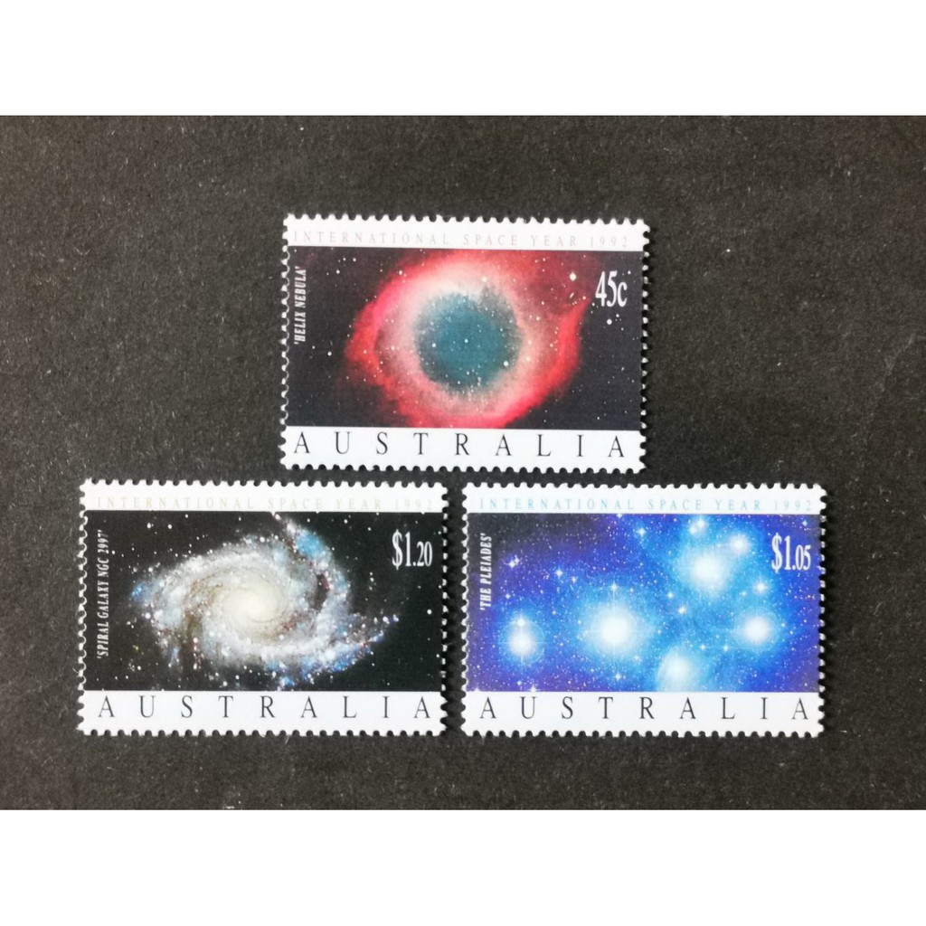 (C5620)澳大利亞1992年國際空間年 星系 星雲 恒星郵票 3全 | 蝦皮購物