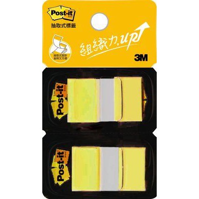 3M™ Post-it® 681N-5D可再貼抽取式標籤-黃色 2條/包 (25x44mm) | 蝦皮購物