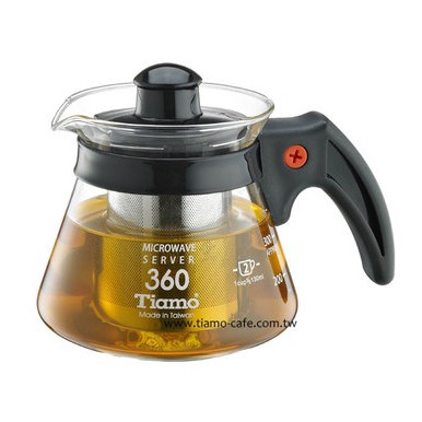 **愛洛奇**TIAMO 不鏽鋼濾網 玻璃花茶壺360cc 通過SGS檢測(紅，白，綠，黑，黃) | 蝦皮購物