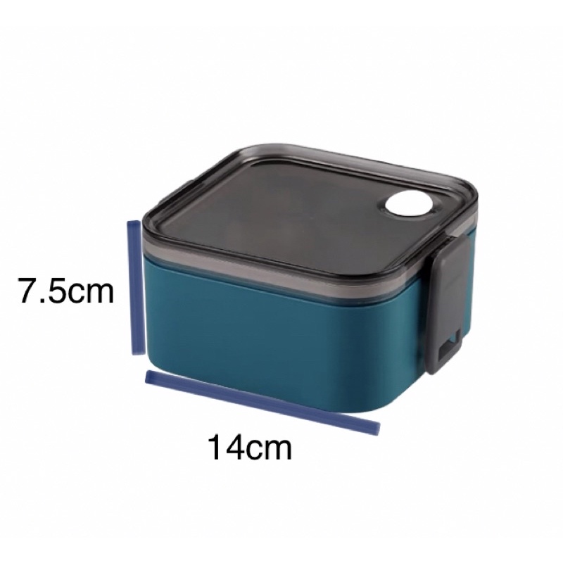 【儂儂商店街 24時出貨】日式分隔可微波便當盒 雙層 長方形 餐盒 密封 飯盒 分隔 野餐 保鮮盒 環保 微波 外帶 | 蝦皮購物