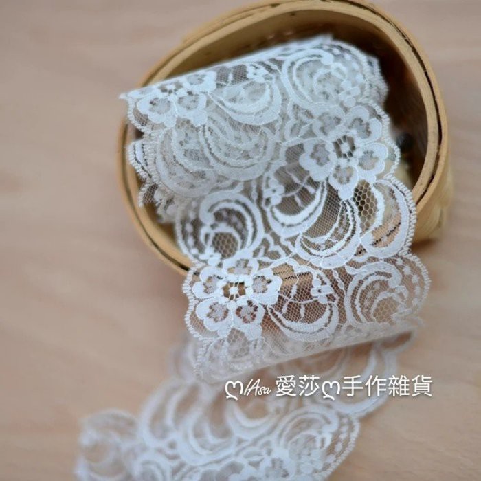 《iAsa愛莎の》手作材料 9.5cm雙邊蕾絲本白色無彈薄蕾絲花邊diy窗簾服裝材料服裝輔料 | 蝦皮購物