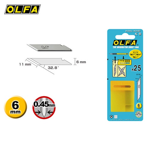 OLFA 筆刀AK-1型 筆刀 雕刻刀 工作刀 OLFA筆刀刀片KB (日本包裝型號XB10型) KB型 KB刀片 | 蝦皮購物