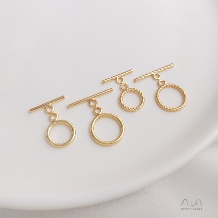 Ala---14K包金保色迷你小OT扣收尾扣diy鏈條手鏈項鏈首飾品連接配件 | 蝦皮購物