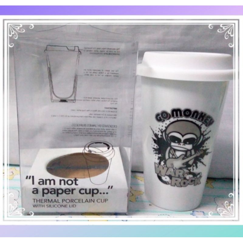 I am not a paper cup 陶瓷杯~Go monkey | 蝦皮購物