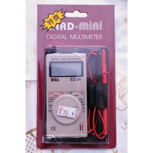 [ 迷你名片型 台灣製 ] 三用電表 3用電表 HOLA EZ-3A 三用電錶 3用電錶 萬用電表 萬用電錶 | 蝦皮購物