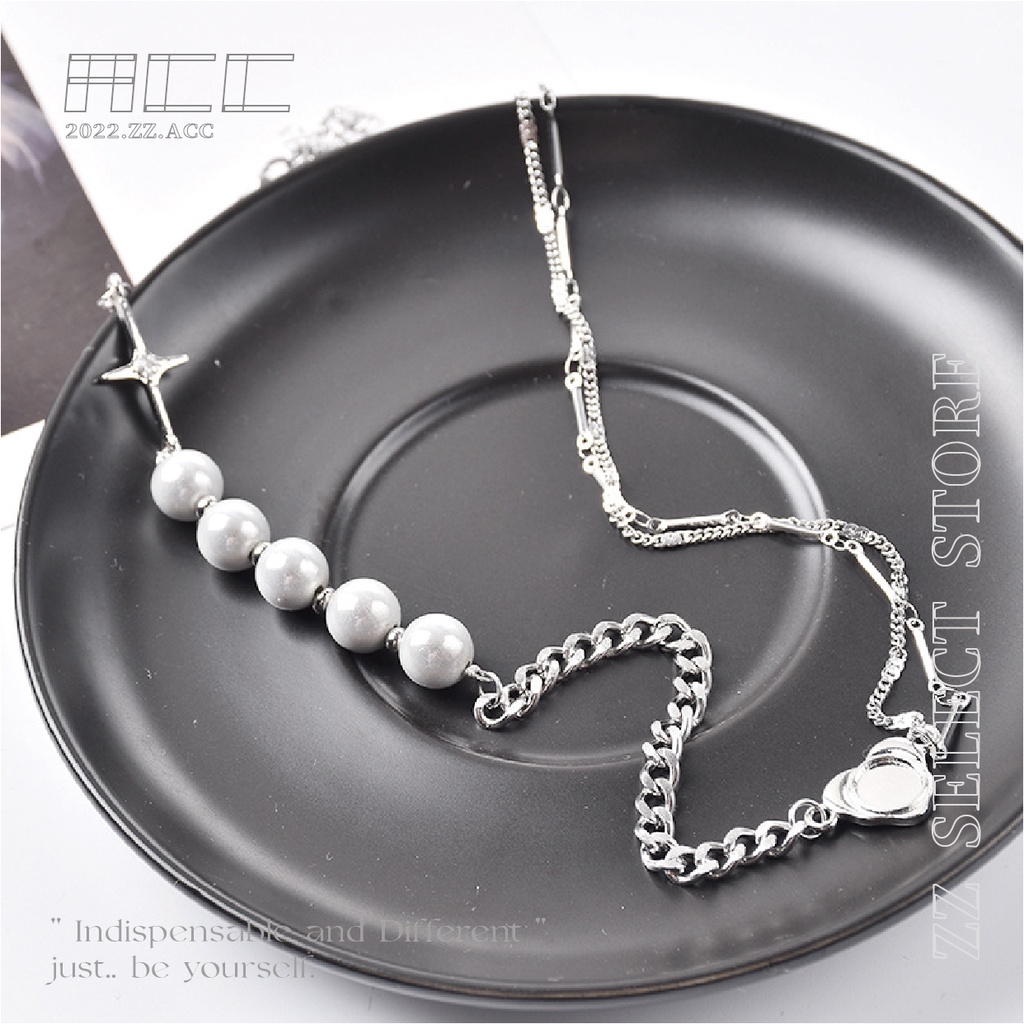[ zzStore ] 【現貨】雙鍊 多層拼接 愛心 星芒 項鍊 / 推薦 / 百搭 | 蝦皮購物