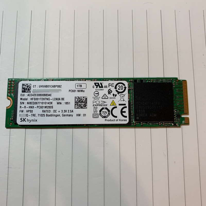 SSD海力士 Skhynix PC601 1TB | 蝦皮購物