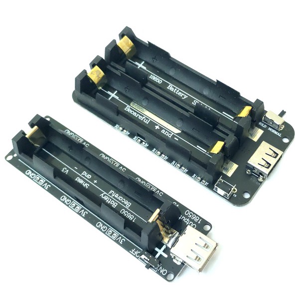 Esp32 樹莓派arduino開發板用不斷電外接電源模組 可充電18650電池座輸出5v及33v 單顆2顆4顆座 蝦皮購物 4479