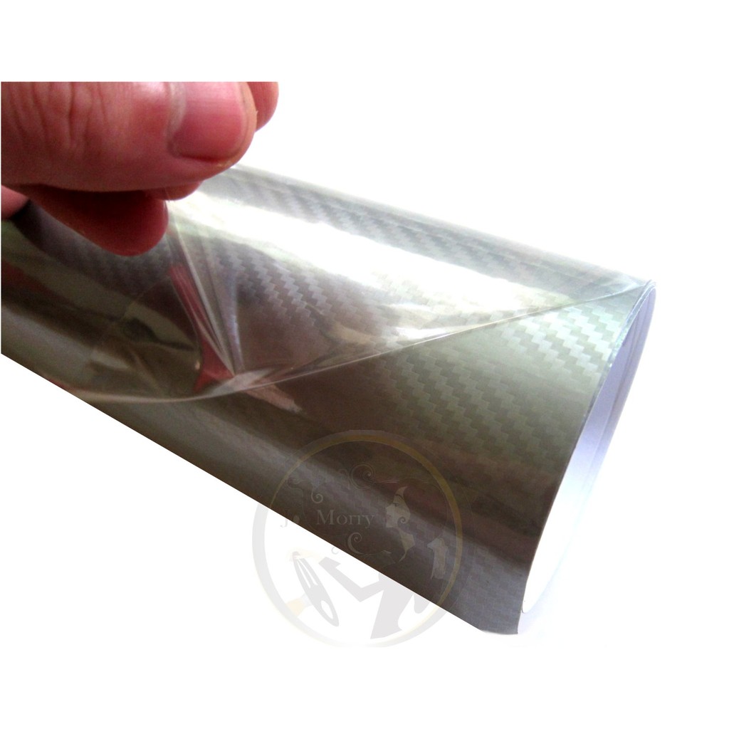 小膜女【6D碳纖維銀色】2D 3D 4D 5D CARBON 卡夢 貼膜 透氣槽 152寬 三層材質 | 蝦皮購物