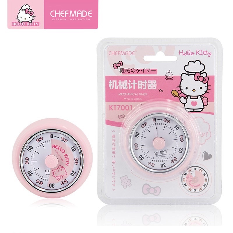 烘焙廚房 Chefmad學廚kt7001計時器kitty凱蒂貓台灣現貨正版授權機械計時器烘焙烤箱必備器具工具用具 蝦皮購物