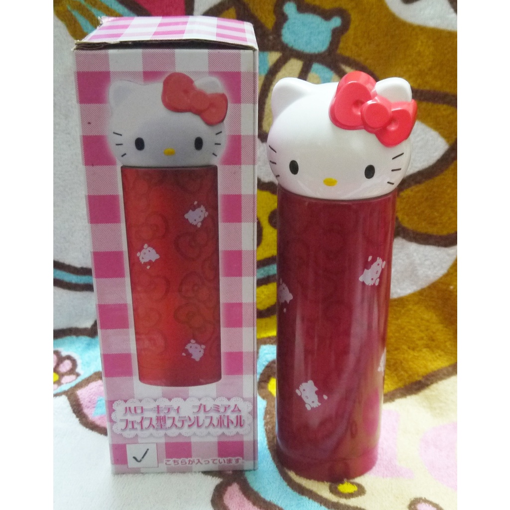 日版﹝Sanrio﹞授權※Hello Kitty凱蒂貓※真空二重構造【紅色瓶身+頭型杯蓋】保溫瓶/杯(300ml) | 蝦皮購物