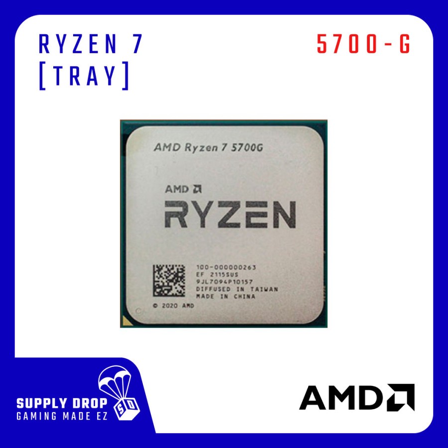 Amd Ryzen 7 5700G 3.9GHz 8 核 16 線程 8 GPU 核 TRAY Grs 3 年 | 蝦皮購物
