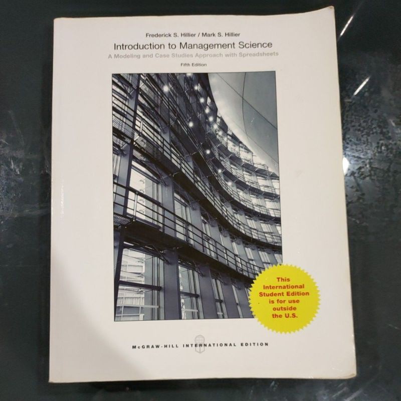 INTRODUCTION TO MANAGEMENT SCIENCE(5th)（附CD）/9成新，少量劃記 | 蝦皮購物