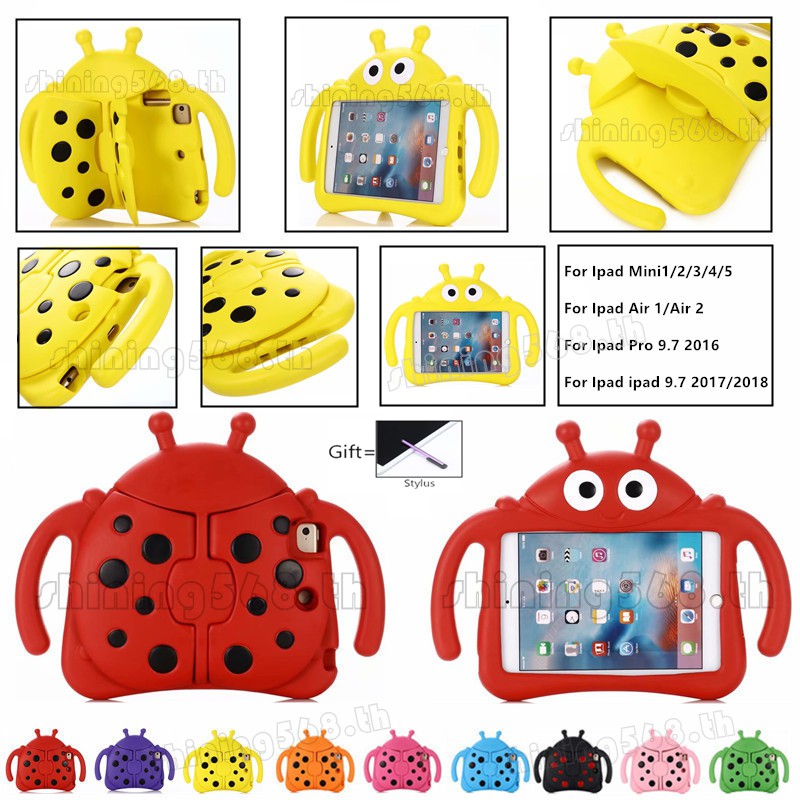 兒童防震 EVA 甲殼蟲形狀支架保護套 Ipad Mini 1 2 3 4 5 Air 1 Air 2 Pro 9.7 | 蝦皮購物