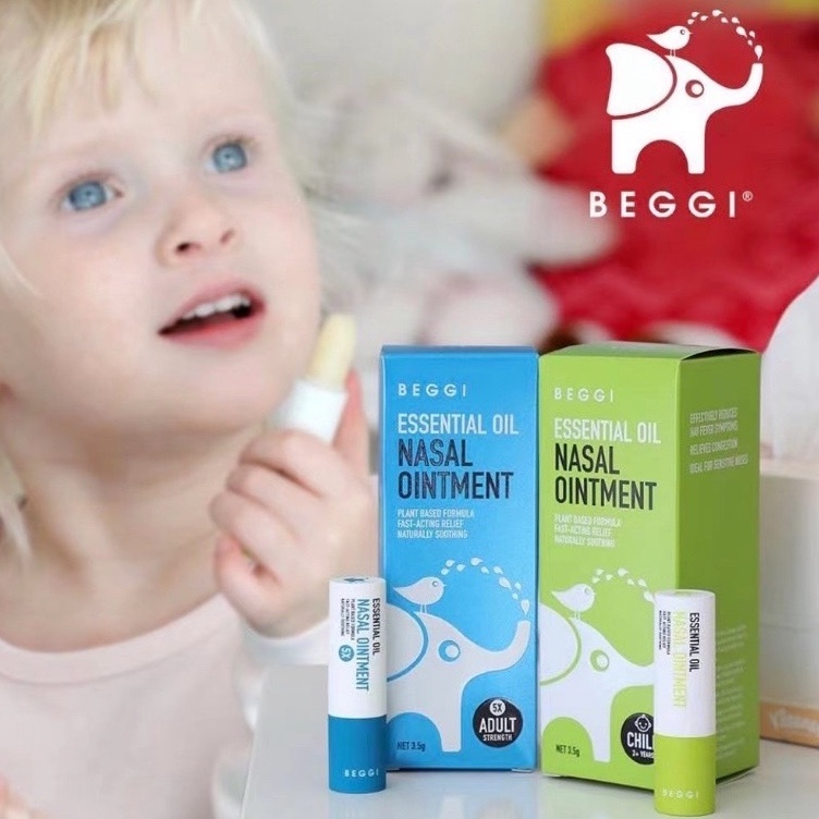 紐西蘭 BEGGI 鼻精油棒 鼻精靈 鼻精油 外塗式 3.5g兒童與成人版 | 蝦皮購物