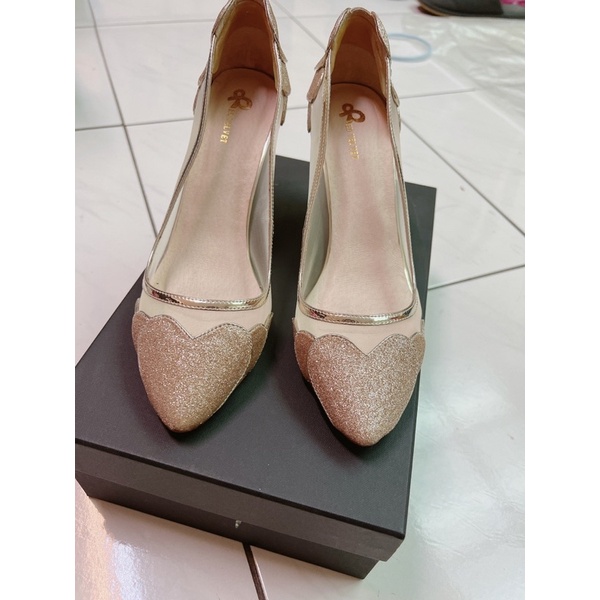 Red Velvet studio 金色婚鞋40cm | 蝦皮購物