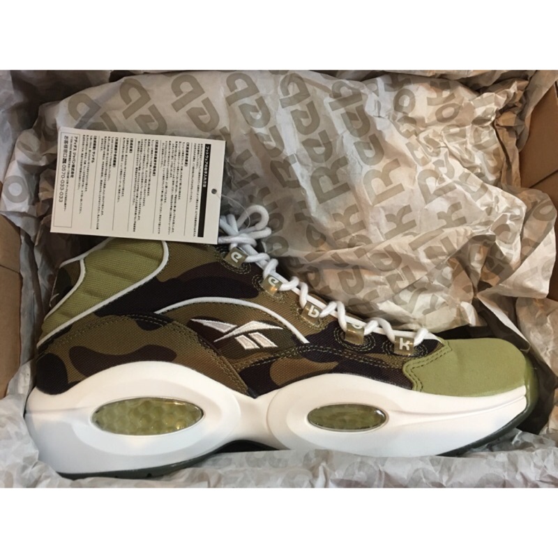 BAPE x mita sneakers x Reebok Question Mid BD4232 籃球鞋 | 蝦皮購物