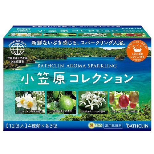 【JPGO】日本製 BATHCLIN Aroma Sparkling 世界遺產 香氛入浴劑 30g×12包~小笠原諸島 | 蝦皮購物