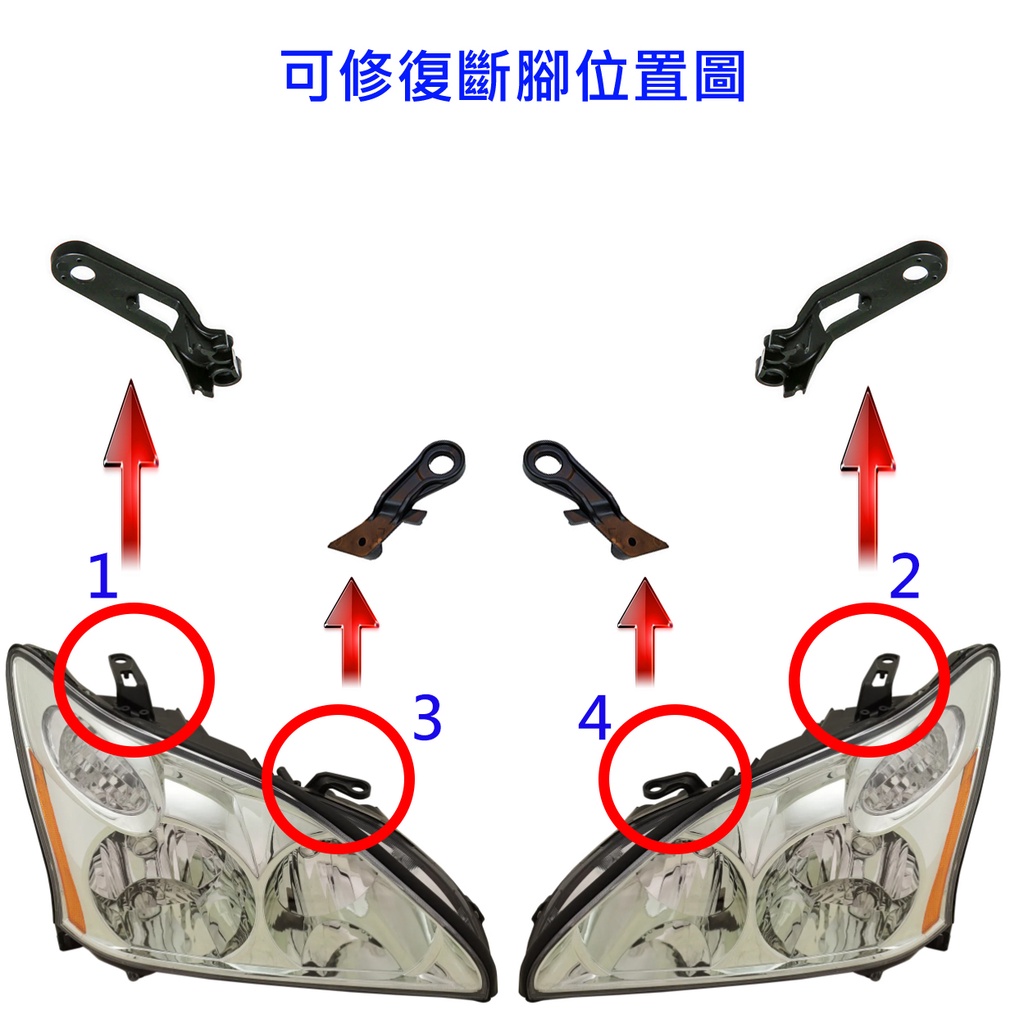 全新 大燈 頭燈 小燈 方向燈 破損 融化 燈泡 維修 81193-48030 RX330 RX350 RX400H | 蝦皮購物