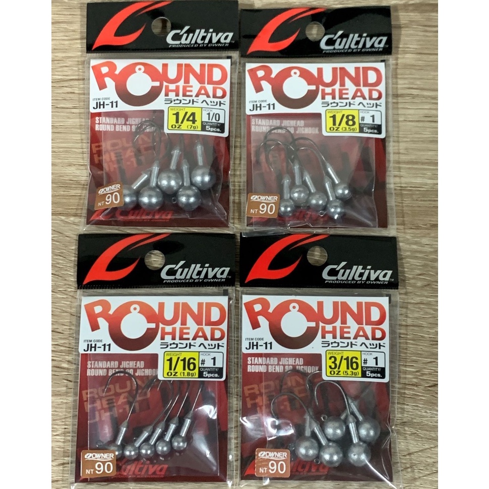 OWNER ROUND HEAD JH-11 鉛頭鉤 路亞軟蟲鉤 假餌配重鉤 釣魚用 魚鉤 | 蝦皮購物