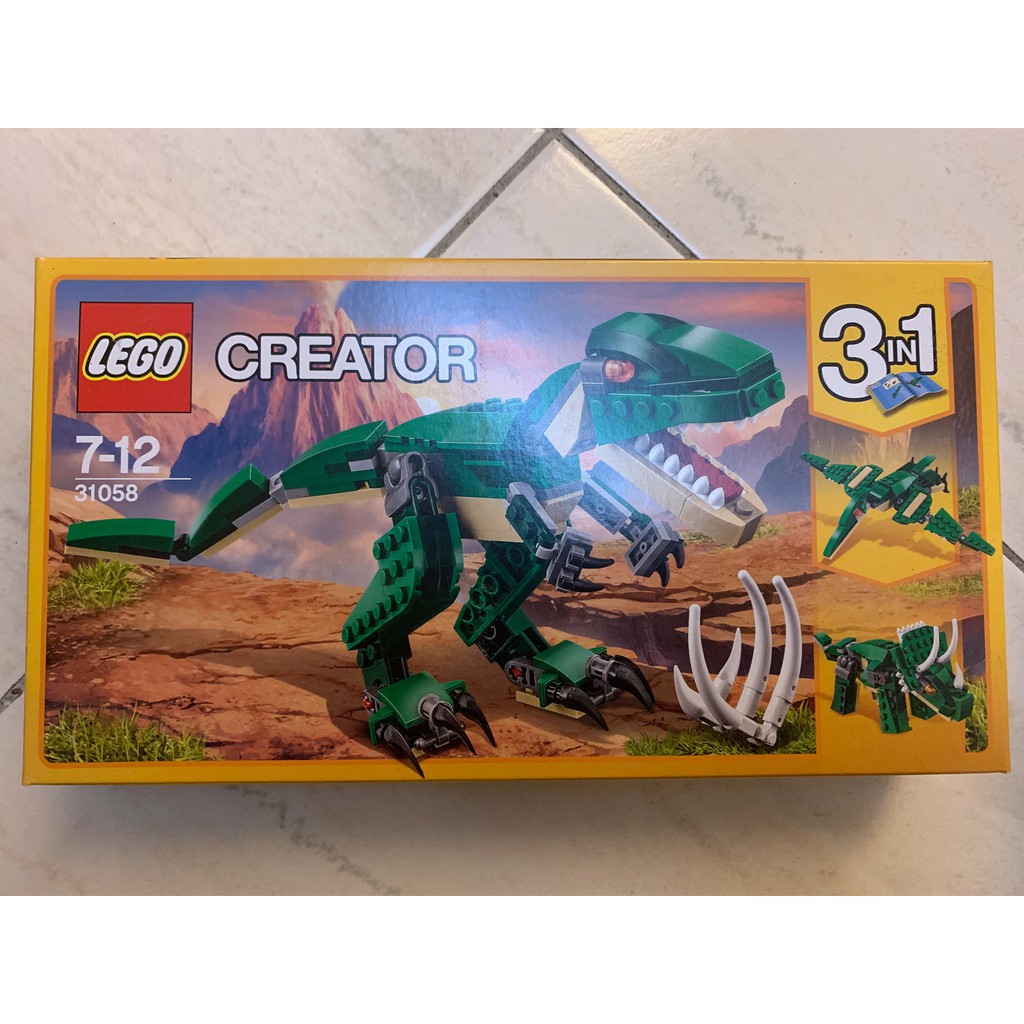 全新未拆 LEGO 樂高 CREATOR系列 31058 巨型恐龍 3 in 1 暴龍 翼龍 三角龍 | 蝦皮購物