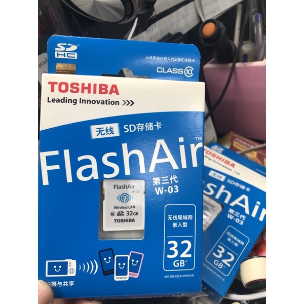 Toshiba flashair 32gb w-03最後1片全新裸卡無包裝 | 蝦皮購物